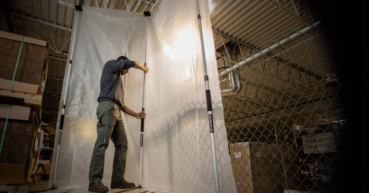 Surface Shield's 10ft Dust Barrier Pole | Surface Shields