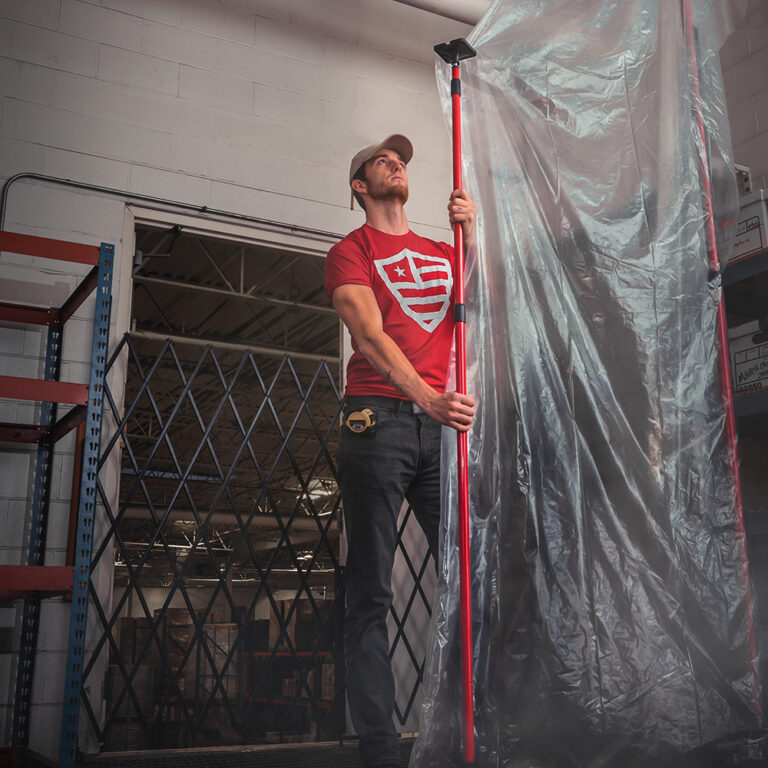 Zip N Close® Dust Containment Poles | Surface Shields